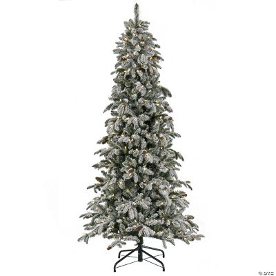 National Tree Company 7.5 ft. Pre-Lit Snowy Vintin Fir Tree with LED Lights