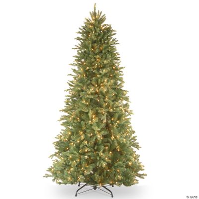 National Tree Company 7.5 ft. Tiffany Fir Slim Tree with Clear Lights ...