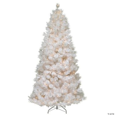 National Tree Company 7.5 ft. Wispy Willow Grande White Slim Tree with ...