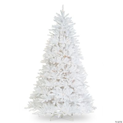 National Tree Company 6.5 ft. Dunhill® White Fir Tree with Clear Lights ...