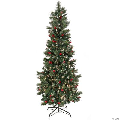 National Tree Company 7.5 ft Pre-lit Artificial Meadowlark Pencil ...