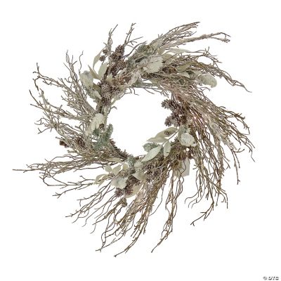 National Tree Company. 24" Christmas Alpine Trimmed Snow Lump Wreath ...