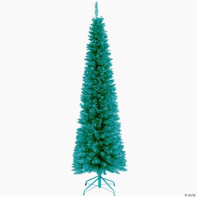 National Tree Company 6 ft. Turquoise Tinsel Tree | Oriental Trading