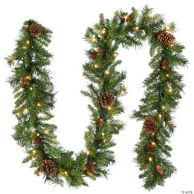 National Tree Company 9 ft. Pine Cone Garland with Clear Lights