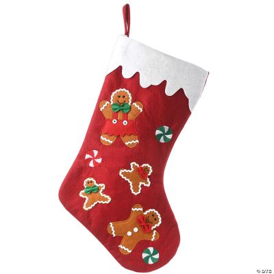 National Tree Company 20" Be Merry Collection Gingerbread Stocking