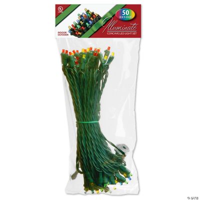 National Tree Company 50 Concave LED Bulb Light String Set, Multicolor