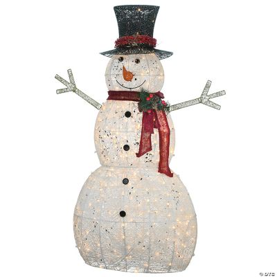 National Tree Company 60" Snowman Decoration with Warm White LED Lights ...