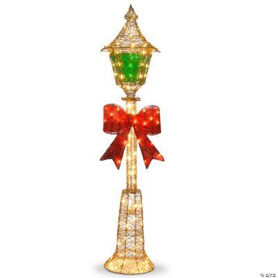 National Tree Company 60" Pre-Lit Gold Wire Lamp Post | Oriental Trading