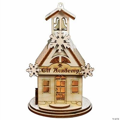Old World Christmas Ginger Cottages Ornament, Elf Academy One Room ...
