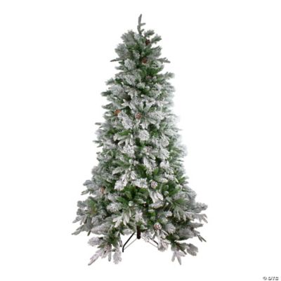 Northlight 6.5' Flocked Rosemary Emerald Angel Pine Artificial ...