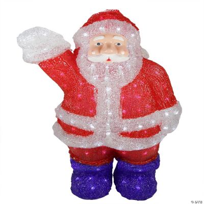 Northlight 24" Lighted Commercial Grade Acrylic Santa Claus Christmas ...