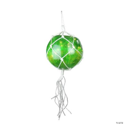 Barcana 35-Count Green Roped Mini Ball Outdoor Christmas Decor - White ...