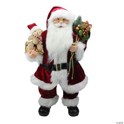 Northlight 24" Traditional Standing Santa Claus Christmas Figure with ...