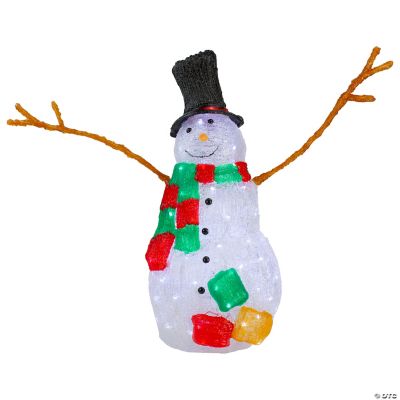 Northlight 23" Lighted Commercial Grade Acrylic Snowman Christmas ...