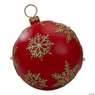 Northlight 12-Inch Red and Gold Large Christmas Ball Ornament Tabletop ...