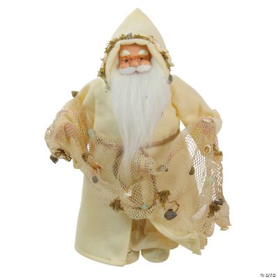 Northlight 16" Nautical Santa Claus with Fishing Net Christmas Figure