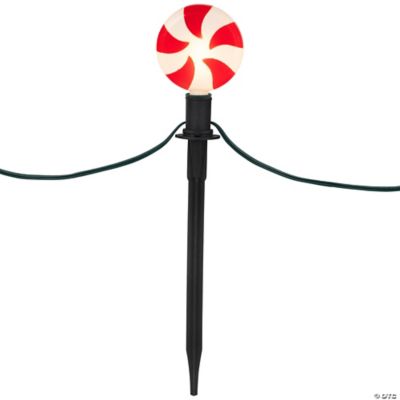 Northlight Set of 4 Lighted Peppermint Twist Candy Christmas Pathway ...