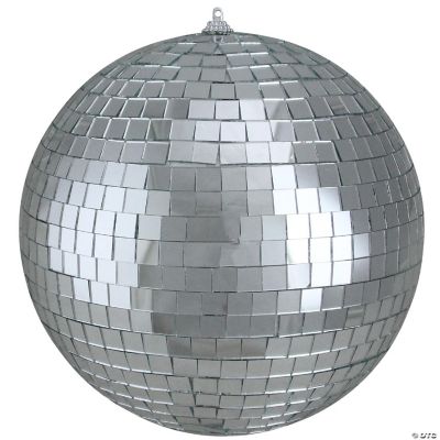 Northlight Shiny Silver Splendor Mirrored Glass Disco Ball Christmas ...