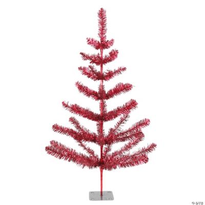 Northlight 3' Medium Red Tinsel Twig Artificial Christmas Tree - Unlit