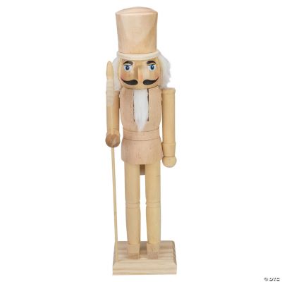 Northlight 15" Unfinished Paintable Wooden Christmas Nutcracker with ...