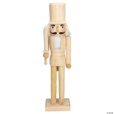 Northlight 15" Unfinished Paintable Wooden Christmas Nutcracker with ...