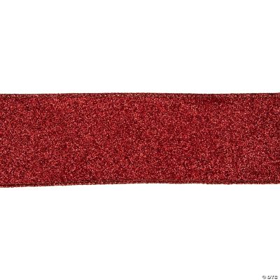 Northlight Shimmering Red Solid Christmas Wired Craft Ribbon 2.5" x 16 ...