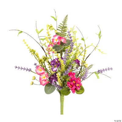 Melrose International Mixed Floral Bush (Set Of 6) 21In