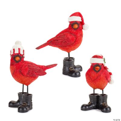 Melrose International Cardinal Figurine (Set Of 3) 6In
