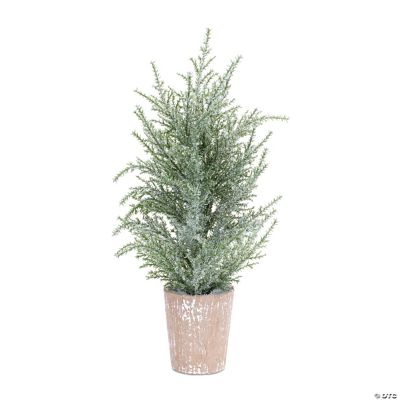 Melrose International Potted Icy Pine Tree (Set Of 4) 15In | Oriental ...