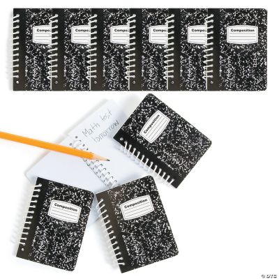 2 1/2" x 3 1/2" Bulk 144 Pc. Mini Black & White Paper Spiral Notebooks ...