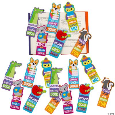 2" x 6" Bulk 144 Pc. I Love Reading Animal Friend Cardstock Bookmarks ...
