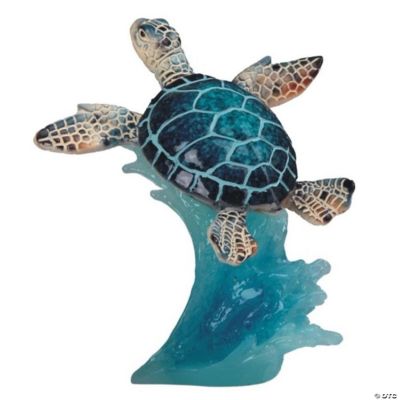 FC Design 5"H Blue Sea Turtle Swimming on Waves Statue Marine Life ...