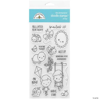 Doodlebug Doodle Stamp Clear Spring Oh Boy | Oriental Trading