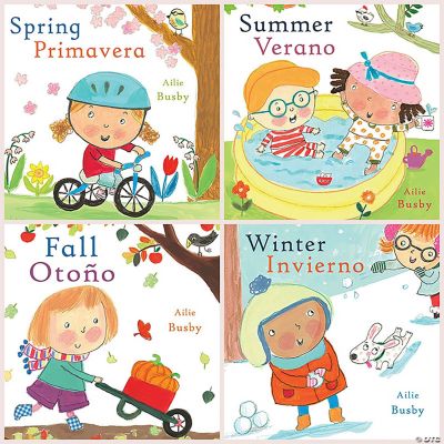 Kids Play Seasons/Estaciones Bilingual English/Spanish Books, Set of 4 ...