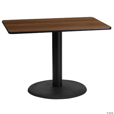 Emma + Oliver 24"x42" Rectangular Walnut Laminate Table Top with 24"RD ...