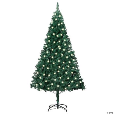VidaXL 4' Green Artificial Christmas Tree with LED Lights & Stand ...