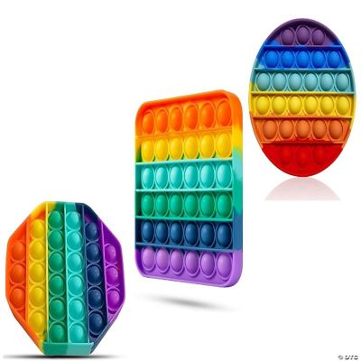 Silicone Fidget Toy: Shapes (Octagon, Square, Circle) | Oriental Trading