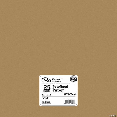 Paper Accents Pearlized 12x12 25pc 80lb Gold