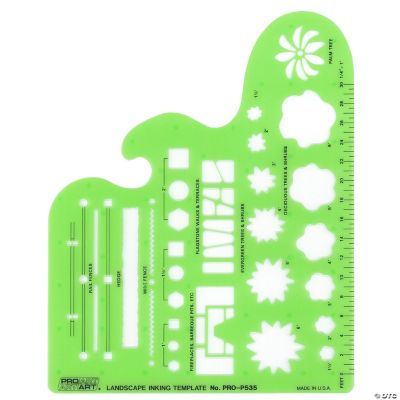 Pro Art Template Inking Landscape 1/4" Scale