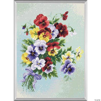 Riolis Diamond Mosaic Kit 10.75x15 Pansy Medley
