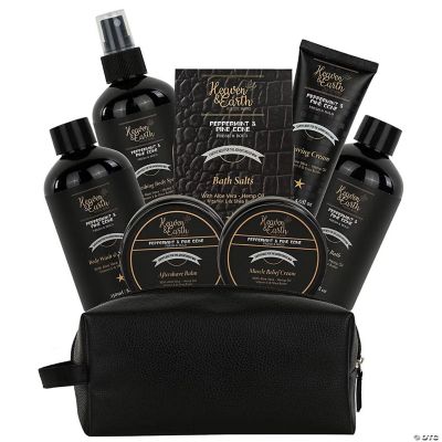 Men's Shaving and Bathing Gift Set Pinecone Peppermint Toiletry Bag Kit ...
