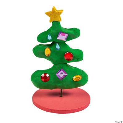 Air Dry Clay Christmas Tree Craft Kit - Makes 12