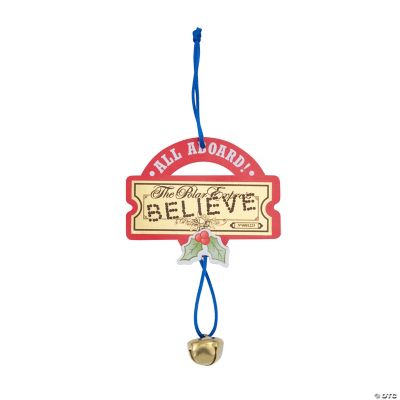 4" x 4 1/2" The Polar Express™ Jingle Bell Christmas Ornament Craft Kit ...