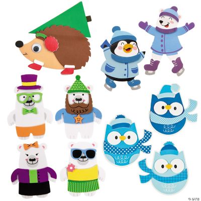 Bulk Wonderful Winter Magnet Craft Kit Assortment - Makes 48