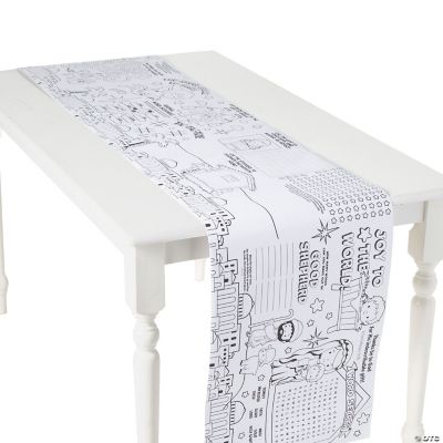 Color Your Own Nativity Activity Table Runner Roll with Stickers
