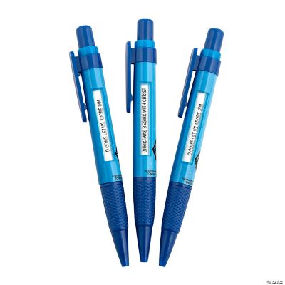 Christmas Scrolling Religious Message Pens – 12 Pc.