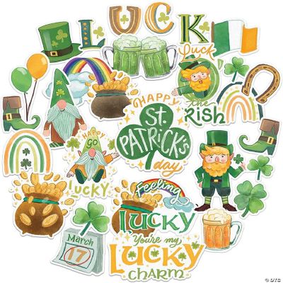 Navy Peony Lucky St. Patrick’s Day Stickers | Oriental Trading