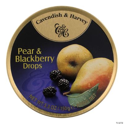 Cavendish and Harvey Fruit Drops Tin, Pear and Blackberry 5.3 oz, Pack ...