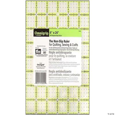 Omnigrid Omnigrip Non-Slip Rectangle Ruler - 6 x 24 in.