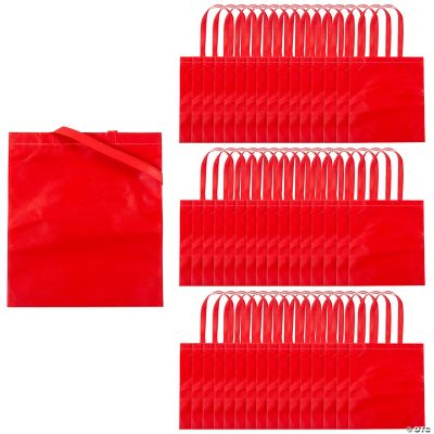 15" x 17" Bulk 48 Pc. Large Red Nonwoven Tote Bags